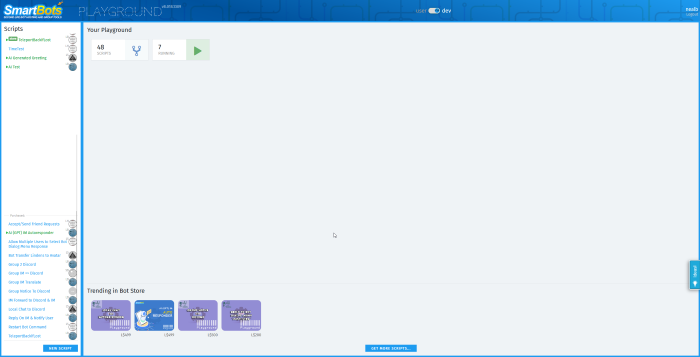 SmartBots Bots Playground - SmartBots Developers Docs